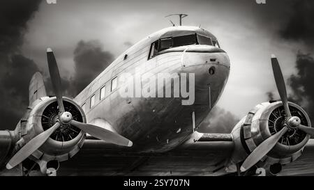 front view of an historical aircraft Stock Photo - Alamy