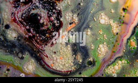 Abstract color bubbles of paint as artistic color background Stock ...