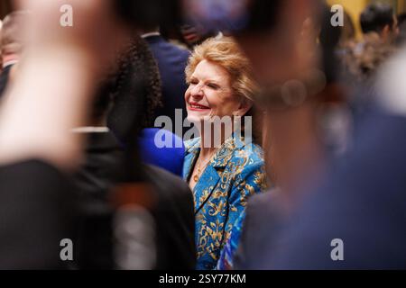 Debbie Stabenow, D-Mich., attends a news conference, Tuesday, March 2 ...