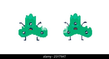 Colorful pixel art monsters with unique shapes and features in a fun ...