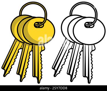keys door security isolated icon Stock Vector Image & Art - Alamy