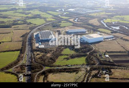 aerial view of the Amazon DSA6 warehouse & the NewCold refrigerated ...