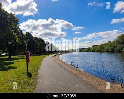 Sunrise on the River Trent at the City Ground in Nottingham ...