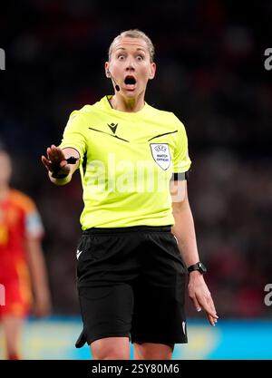 Referee Tess Olofsson during the UEFA Women's Euro 2025 Group D match ...