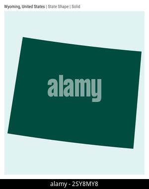 Wyoming map shape, united states of america. Flat concept icon symbol ...