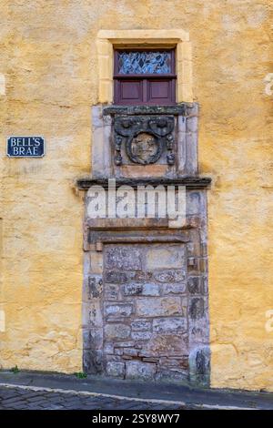 A street sign for Bells Brae in the beautiful Dean Village in the city ...