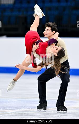 Laura FINELLI & Massimiliano BUCCIARELLI (ITA), during Junior Ice Dance ...