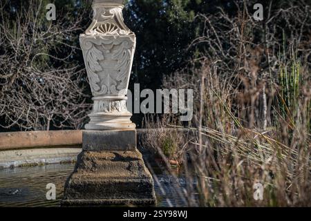 Marble carved base detail with droplets Stock Photo - Alamy