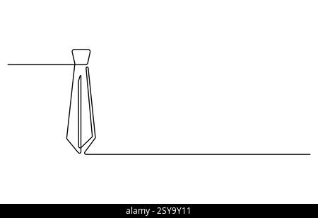 Continuous line drawing of a Tie Stock Vector Image & Art - Alamy
