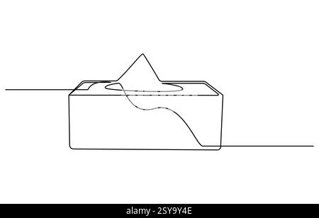Tissue box one line art Stock Vector Image & Art - Alamy
