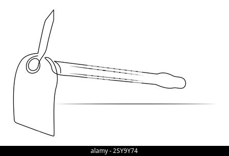 Continuous one line art Hoe tool Stock Vector Image & Art - Alamy