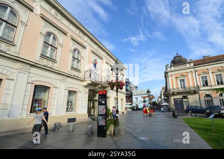 The city library building on Knez Mihailova street in Belgrade, Serbia ...