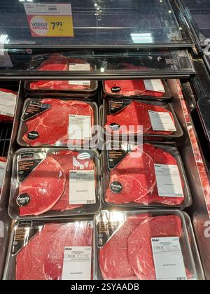 Toronto, On, Canada - Novembe 28, 2024: View at the meat department ...