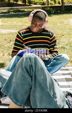 Unrecognizable Man Writing Music Stock Photo - Alamy