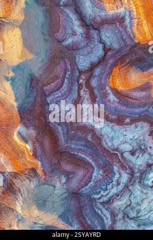 Stunning aerial view of bentonite formations in Utah. The vibrant ...