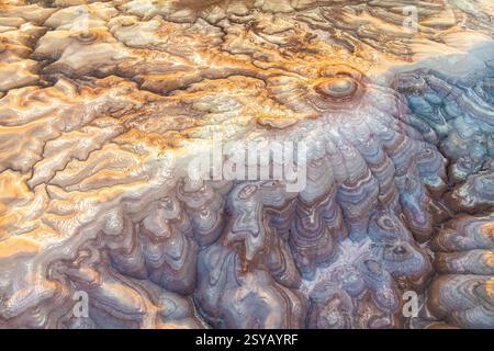 Captivating aerial view of golden bentonite formations in Utah, USA ...