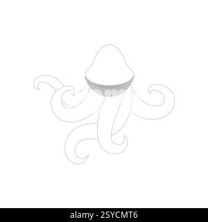 Polypodium hydriforme parasite with tentacles Stock Vector Image & Art ...