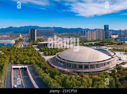 Aerial photography of Yiwu City, Zhejiang Province, China Stock Photo ...