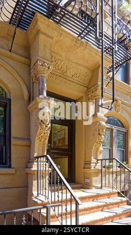 Fire in a residential five-story building. Firefighters in the basket ...