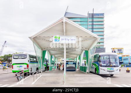 The modern bus station design for Mybus, a local bus line operated by ...