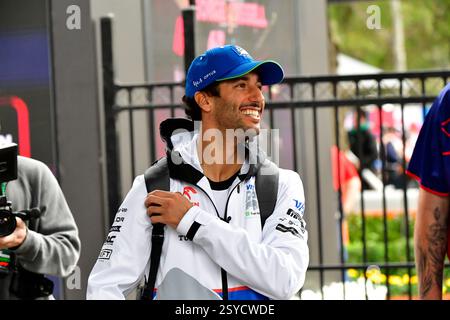 Australian Formula 1 driver Daniel Ricciardo celebrates after finishing ...