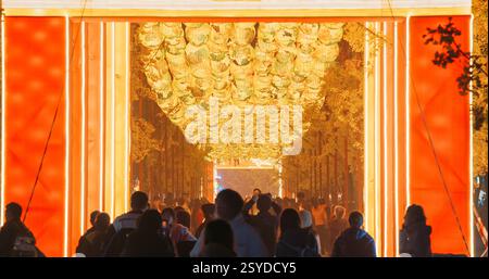 Beijing, China. People Visit Zigong Lantern Festival In Beijing ...