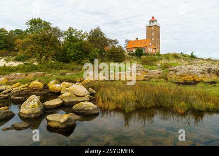 Lighthouse tower in Svaneke on the island Bornholm. Denmark Stock Photo ...