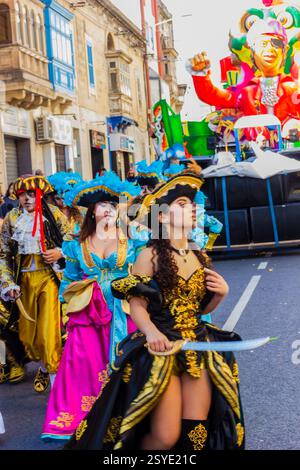 Hamrun, Malta - February 23rd, 2025 - Colorful Illustration Featuring a ...