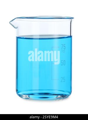 Beaker against a white background Stock Photo - Alamy