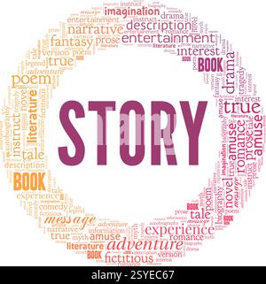 Success Story word cloud conceptual design isolated on white background ...