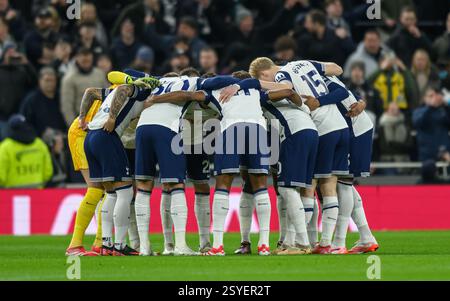 Manchester City players huddle before the Premier League match at ...