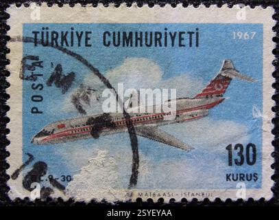 ISTANBUL, TURKEY - JANUARY 30, 2021: Undefined athlete running during ...