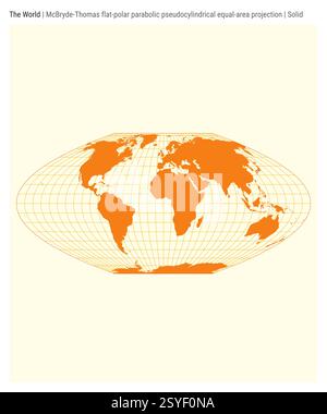Map of the World. McBryde-Thomas flat-polar parabolic pseudocylindrical ...