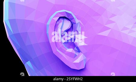 Female ear, illustration Stock Photo - Alamy