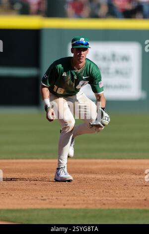 Charlotte 49ers Dawson Bryce (18) running the bases during an American ...