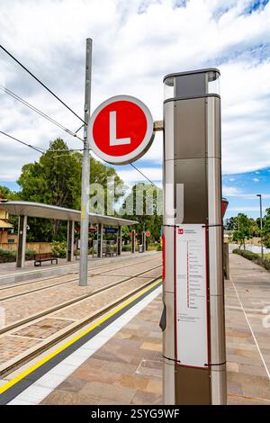 Parramatta light rail tram network, Ngara light rail station at ...