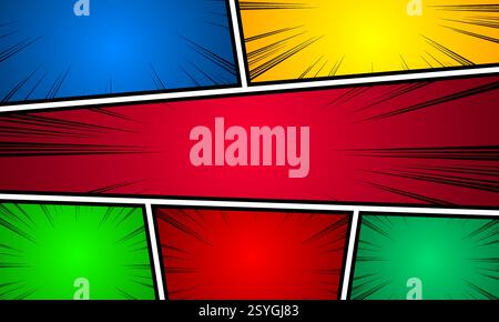 Comic book page explosion. retro pop art vector illustration Stock ...