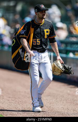 Pittsburgh Pirates catcher Jason Delay (55) points to a popup during an ...