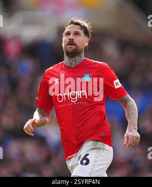 Wycombe Wanderers' Sonny Bradley during the Sky Bet League One match at ...