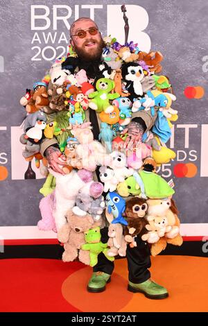Teddy Swims attends the Brit Awards 2025 at the 02 Arena Featuring: Teddy Swims Where: London ...