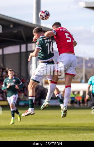 Aaron Morley of Bolton Wanderers and Eoghan O'Connell of Wrexham AFC ...