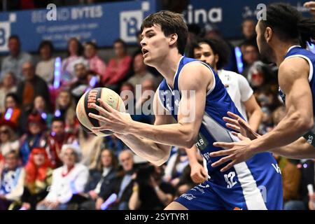 Mechelen's Seppe Willems pictured during a basketball match between Antwerp Giants and ...