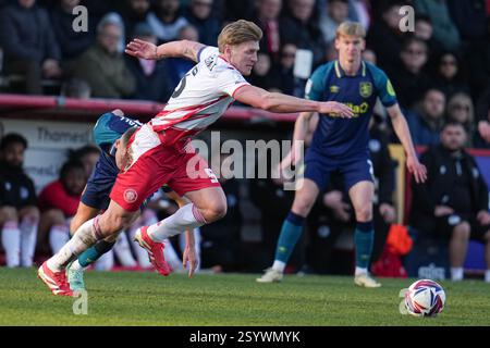 Carl Piergianni of Stevenage on the ball during the Sky Bet League 1 ...