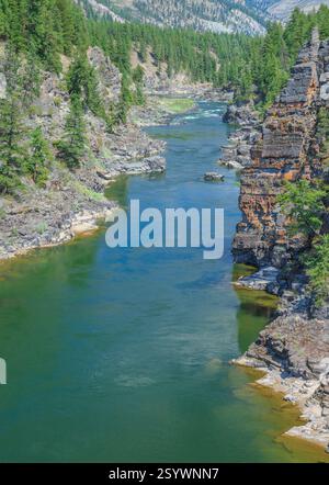 alberton gorge on the clark fork river near alberton, montana Stock ...