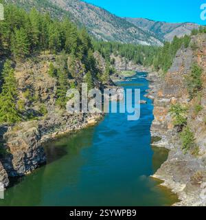 alberton gorge on the clark fork river near alberton, montana Stock ...
