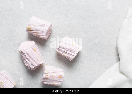 Overhead view of Nigerian Balewa candy, top view of hausa alewa candy ...