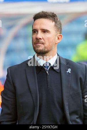 Former Rangers player Barry Ferguson (centre) in the stands during the ...