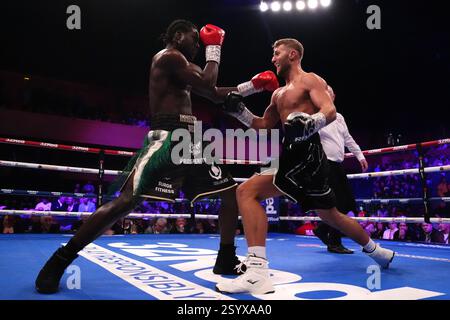 Lewis Edmondson (left) in action against Lyndon Arthur during the ...