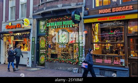 Amsterdam, Netherlands - December 3, 2024: Cannabis museum in the city ...