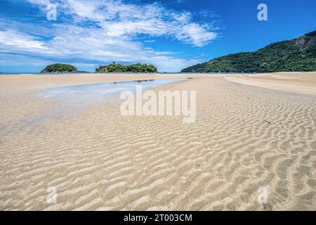 Dois Rios beach on Ilha Grande, Angra dos Reis, Rio de Janeiro, Brazil. Brazilian landscape ...